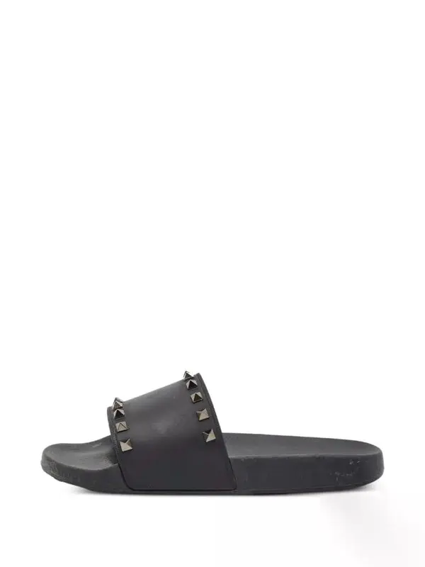 Valentino Garavani Rockstud Slide Sandals - Black