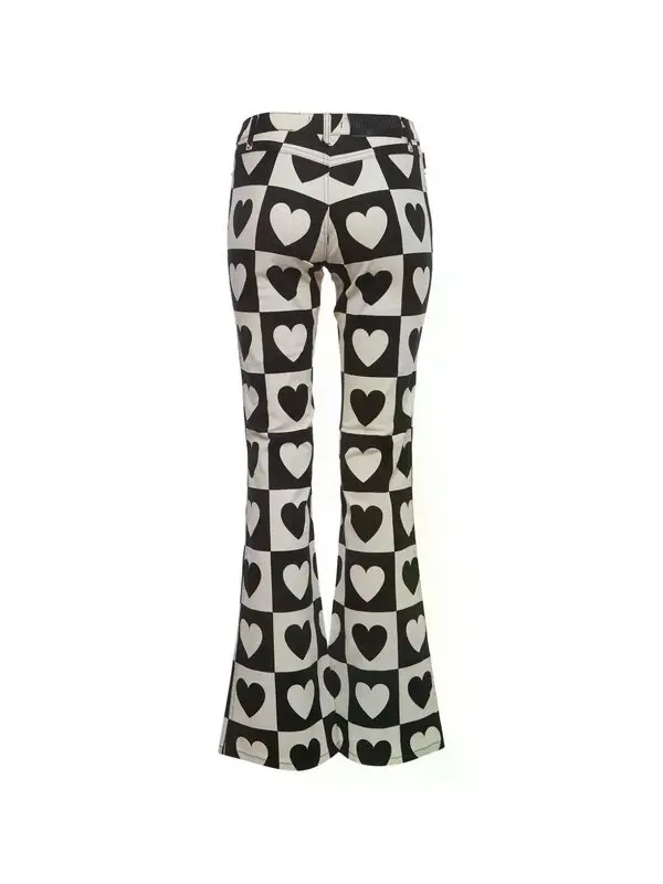 Moschino Heart Print Flared Jeans