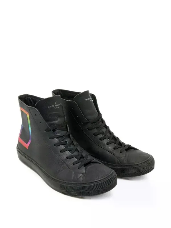 LOUIS VUITTON High Top Sneakers With Rainbow Graphic Print