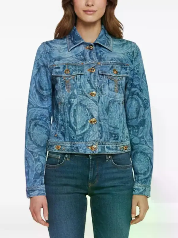 Versace Printed Medusa Denim Jacket