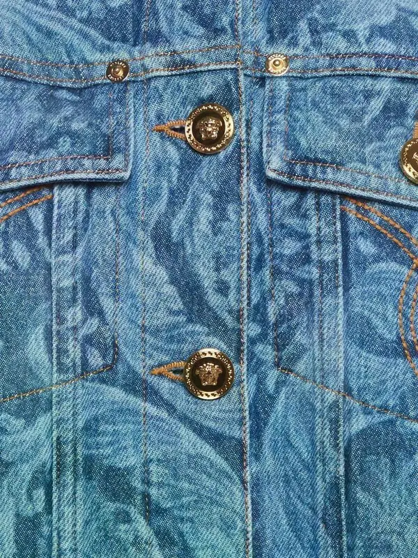 Versace Printed Medusa Denim Jacket