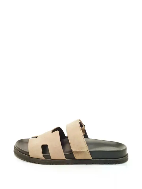 Hermès Chypre Suede H Strap Sandals