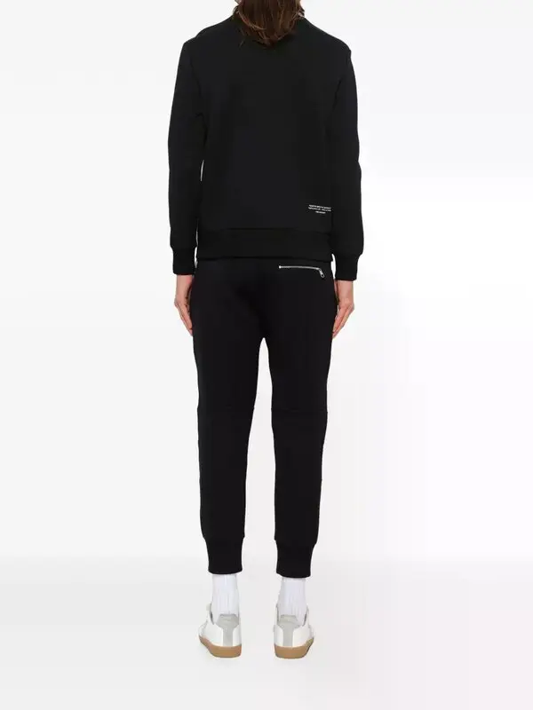 Neil Barrett Graphic-print Zip-detail Crew Neck Sweater