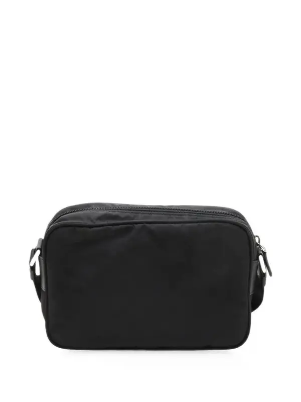 Prada Saffiano Trimmed Tessuto Camera Bag - Black