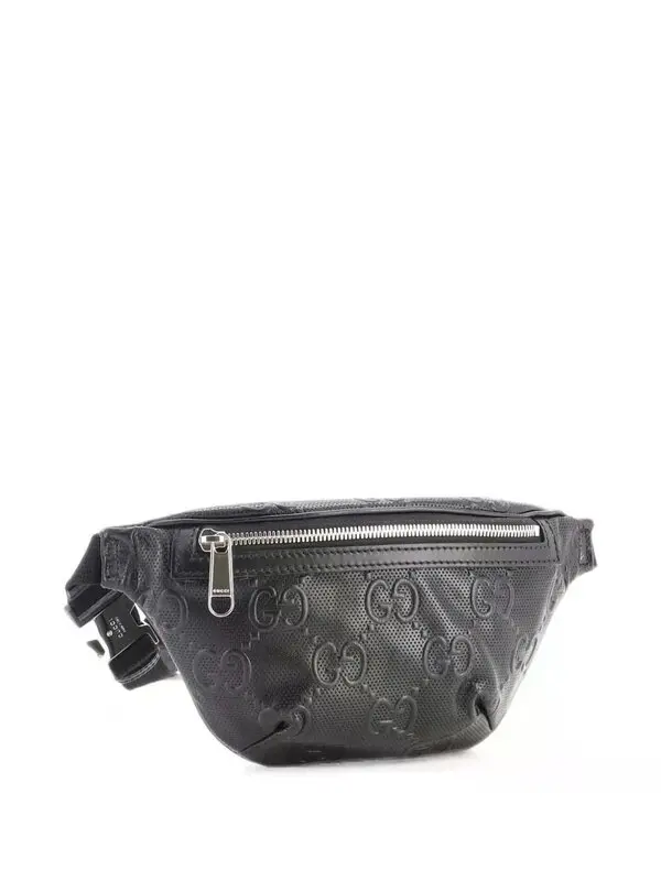 Gucci Gg Embossed Perforated Leather Small Belt Bag