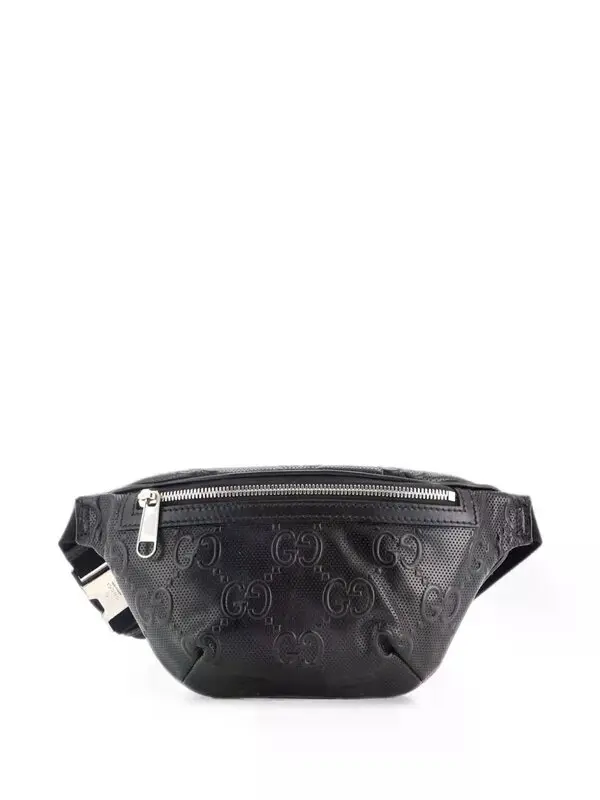 Gucci Gg Embossed Perforated Leather Small Belt Bag