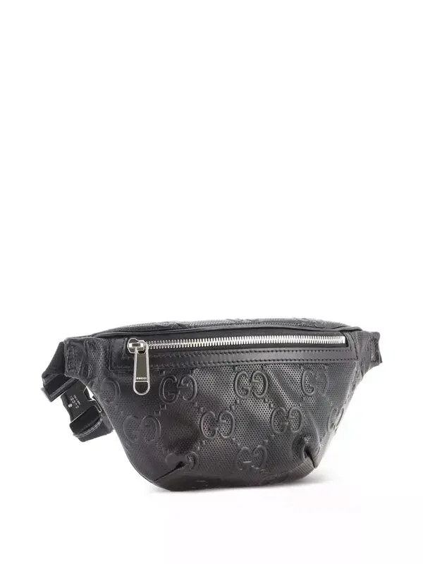 Gucci Gg Embossed Perforated Leather Small Belt Bag
