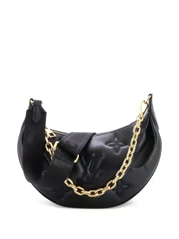 LOUIS VUITTON Over The Moon Bag Bubblegram Leather Shoulder Bag - Black