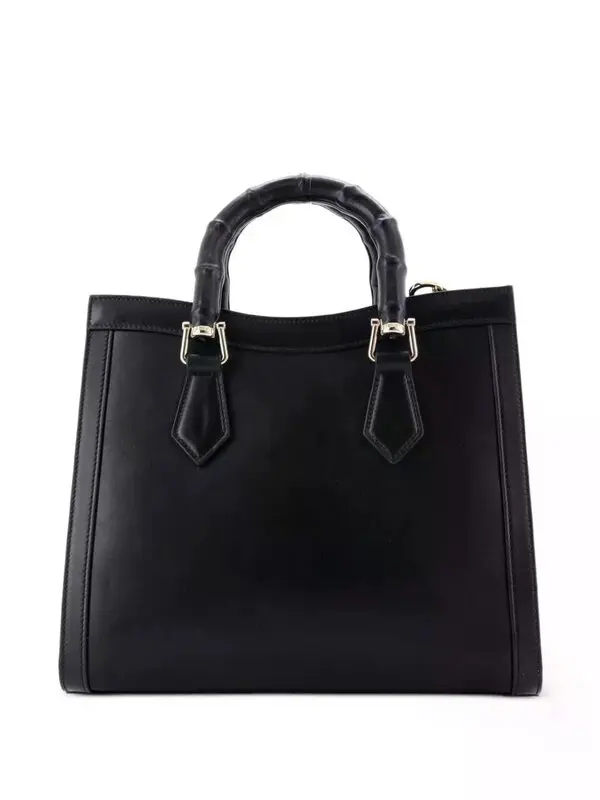 Gucci Diana Nm Bamboo Handle Leather Small Tote Bag - Black