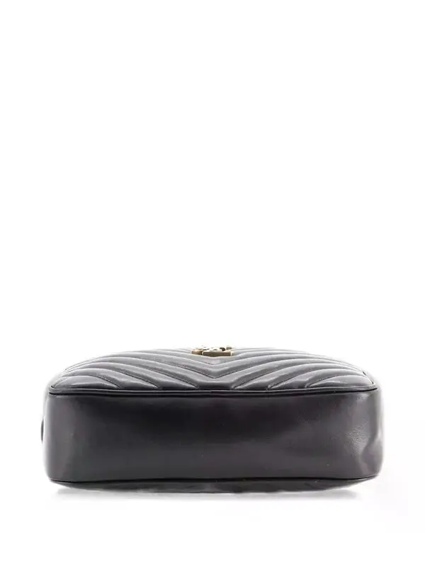 Saint Laurent Matelasse Chevron Leather Small Camera Bag - Black