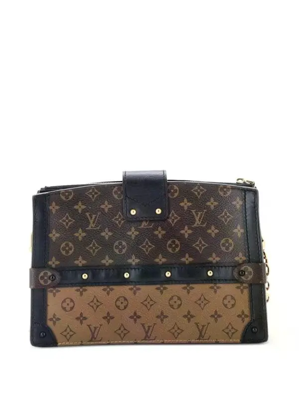 LOUIS VUITTON Trunk Monogram Canvas Clutch Bag - Brown