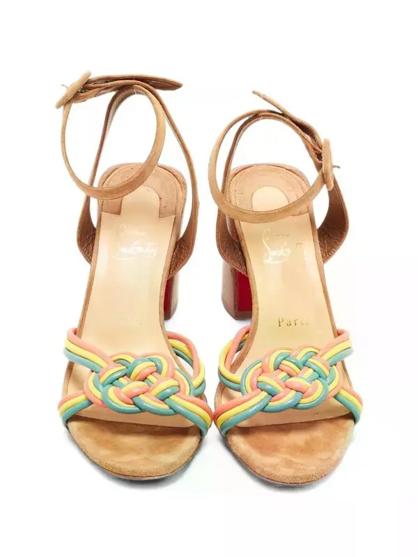 CHRISTIAN LOUBOUTIN Ella Ankle-wrap Block-heel Sandals