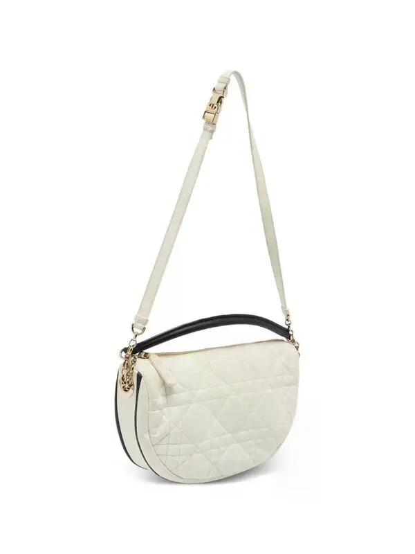 Dior 2022 Medium Vibe Cannage Tote Bag - White
