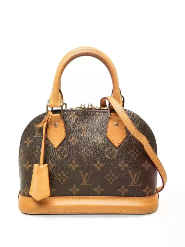 LOUIS VUITTON Monogram Alma Bb Satchel - Brown