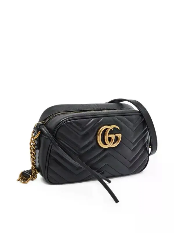 Gucci Small Gg Marmont Camera Bag - Black