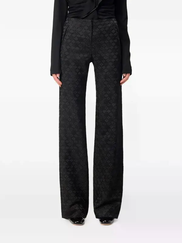 Alberta Ferretti Jacquard Pattern Straight-leg Trousers