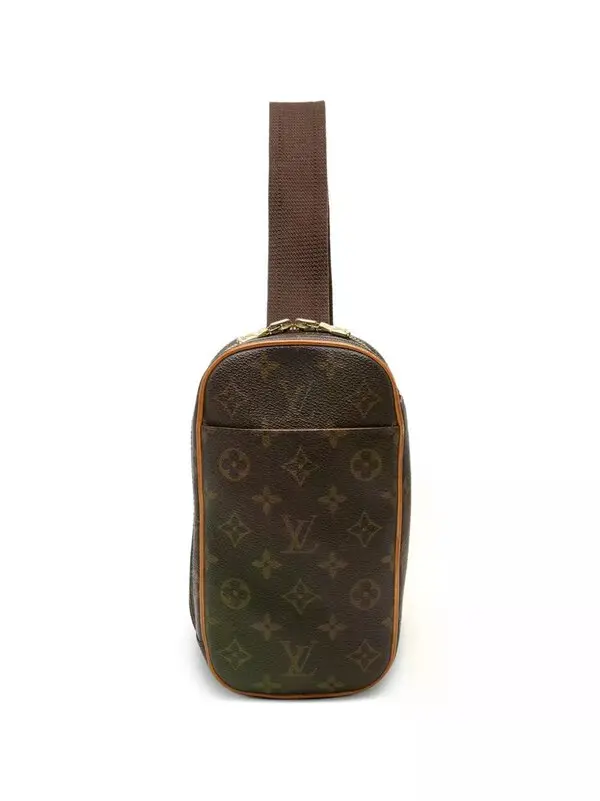 LOUIS VUITTON 2001 Monogram Pochette Gange Crossbody Bag - Brown