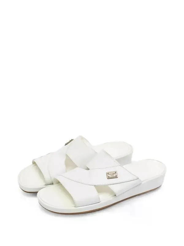 Dolce & Gabbana Masaccio Plaque Slide Sandals