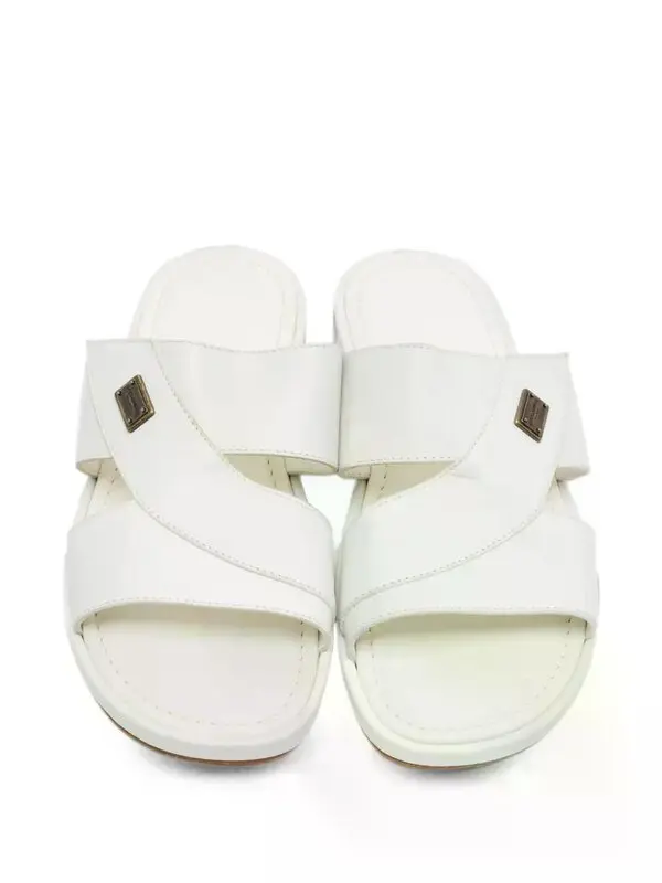 Dolce & Gabbana Masaccio Plaque Slide Sandals