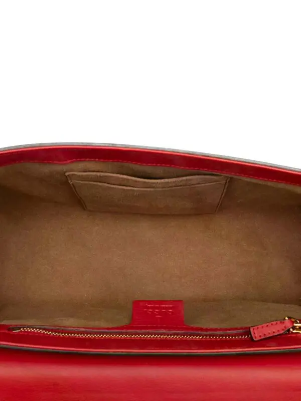 Gucci Medium Gg Supreme Padlock Shoulder Bag - Red
