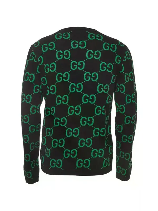 Gucci Gg Monogram Jacquard Wool Sweater