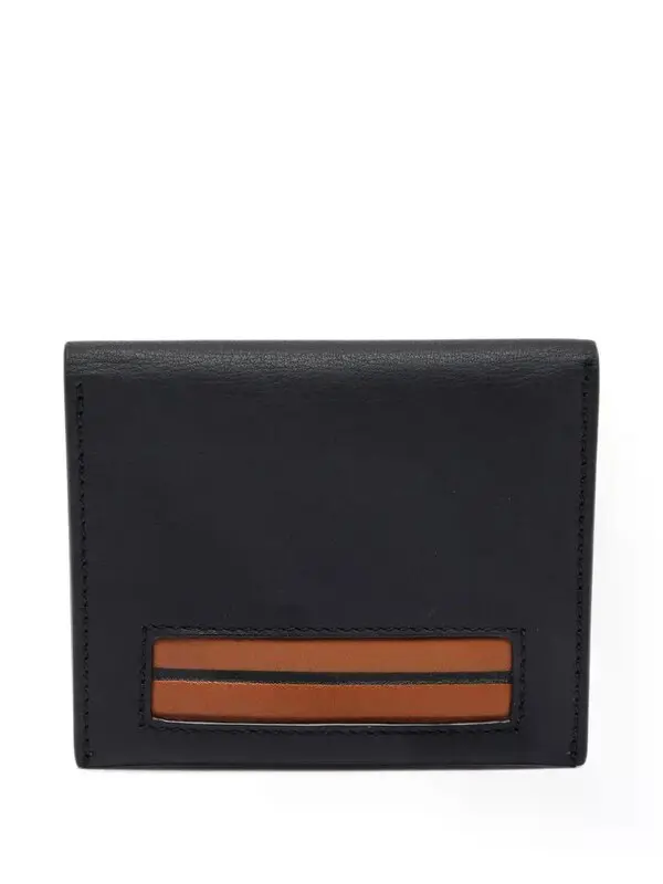 Ermenegildo Zegna Contrast-stripe Leather Card Case - Black