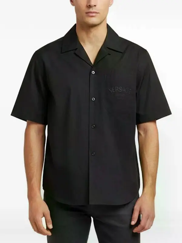 Versace Barocco-print Short-sleeve Shirt