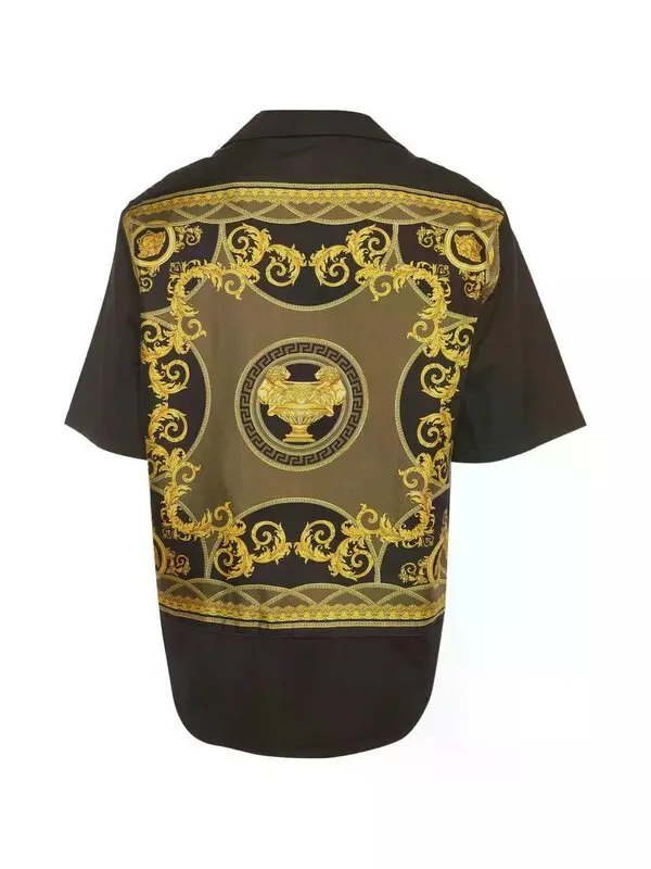 Versace Barocco-print Short-sleeve Shirt