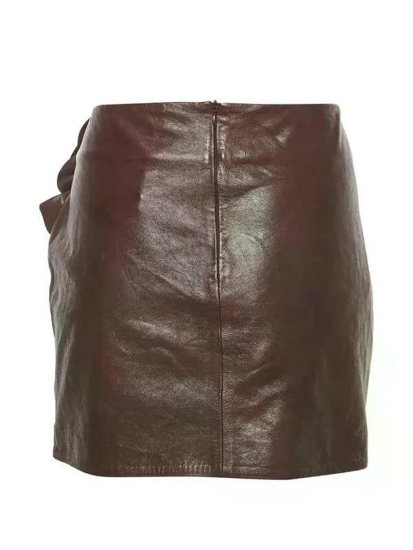 Magda Butrym Draped Leather Mini Skirt