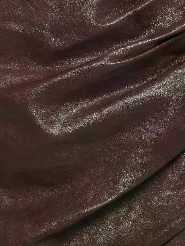 Magda Butrym Draped Leather Mini Skirt