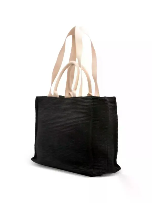 Marni Raffia Effect Nylon Shopping Tote - Black