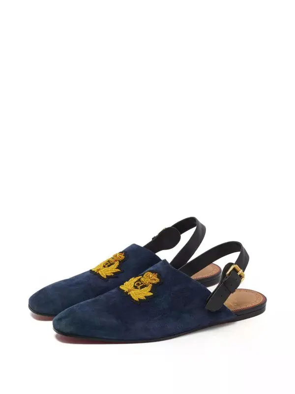 CHRISTIAN LOUBOUTIN Embroidered Slingback Mules