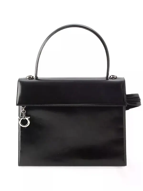 FERRAGAMO 2010-2026 Leather Gancini Top Handle Bag Satchel