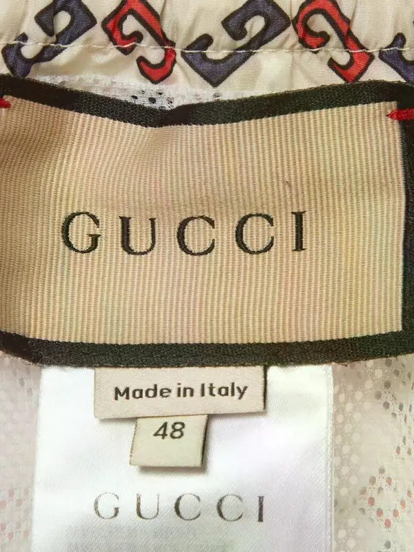 Gucci Geometric G Print Swim Shorts - Neutrals