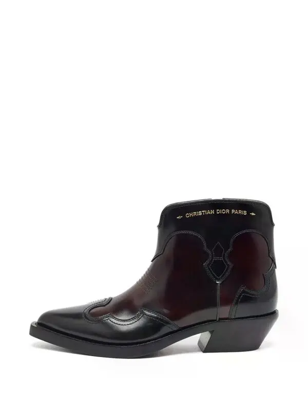 Dior Western Ankle Boots - Red