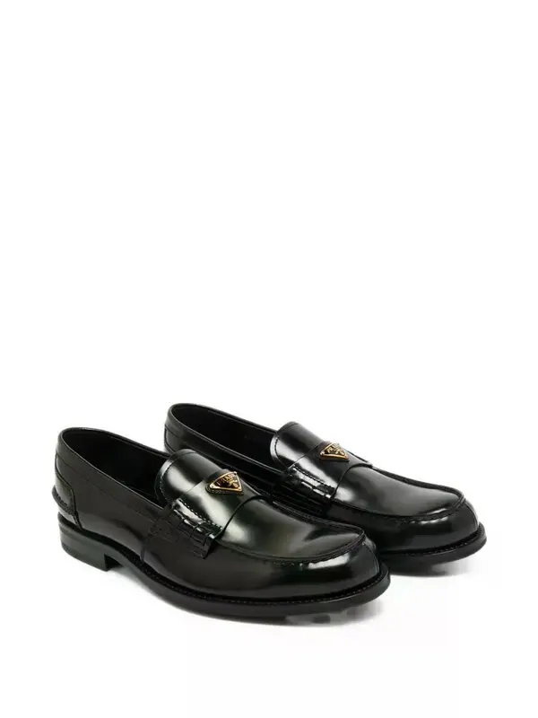 Prada Leather Penny Strap Loafers