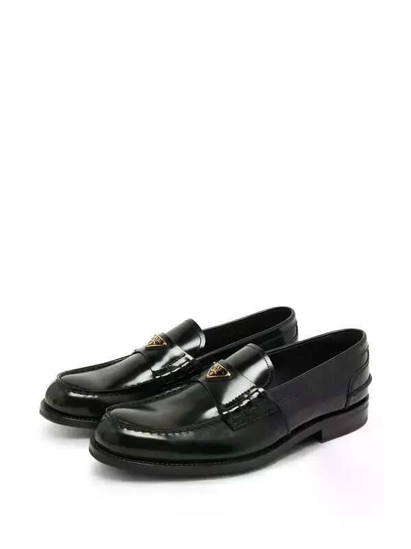 Prada Penny-strap Loafers - Black