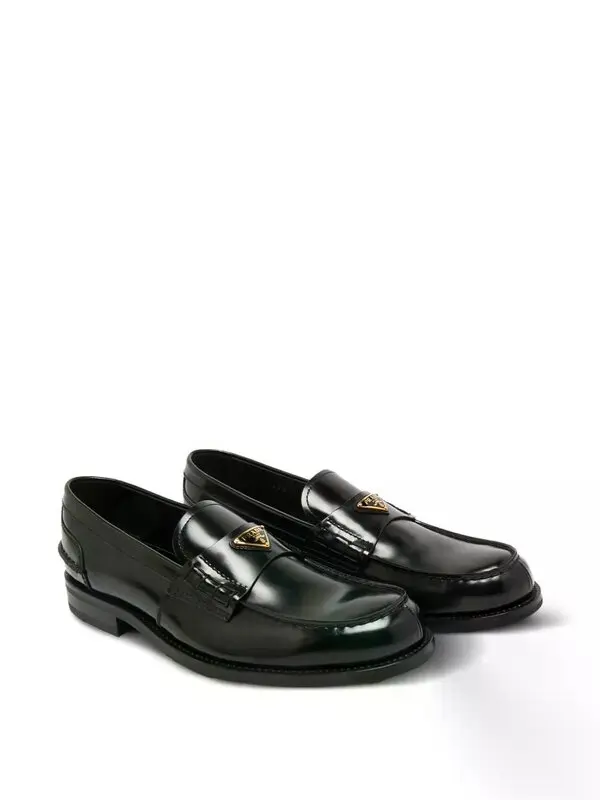 Prada Leather Penny Strap Loafers