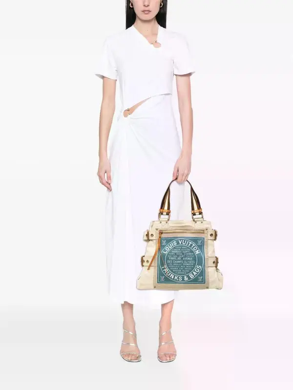 LOUIS VUITTON 2005 Cruise Line Globe Shopper Mm Tote Bag - Neutrals
