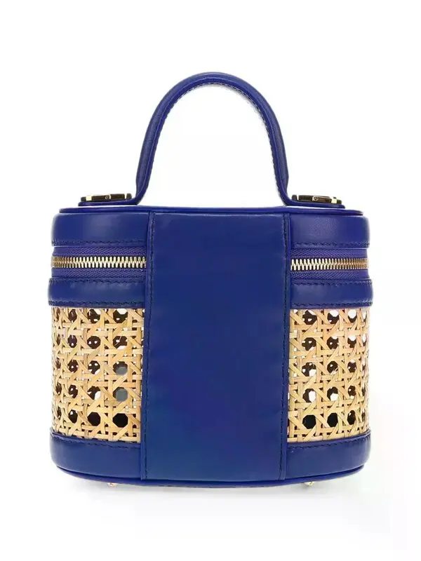 Tyler Ellis Small Victoria Wicker Leather Tote Bag