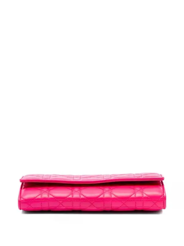 Dior Lambskin Cannage Lady Wallet On Chain Handbag