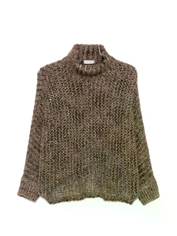PANICALE Sequin-embellished Roll Neck Sweater