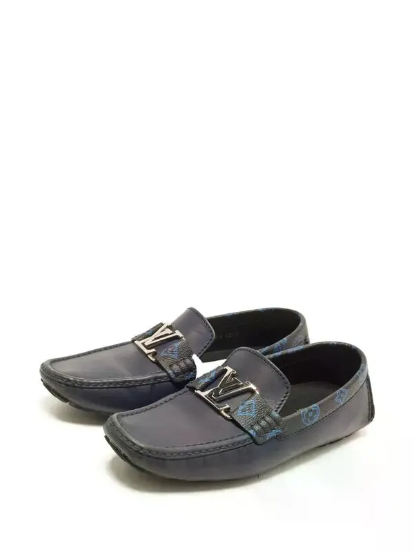 LOUIS VUITTON Monte Carlo Logo Loafers - Blue