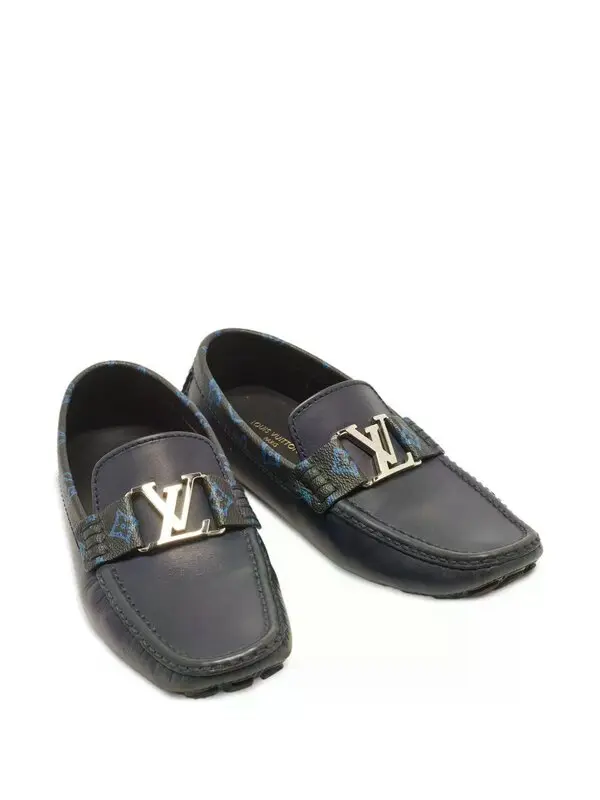 LOUIS VUITTON Monte Carlo Logo Loafers - Blue