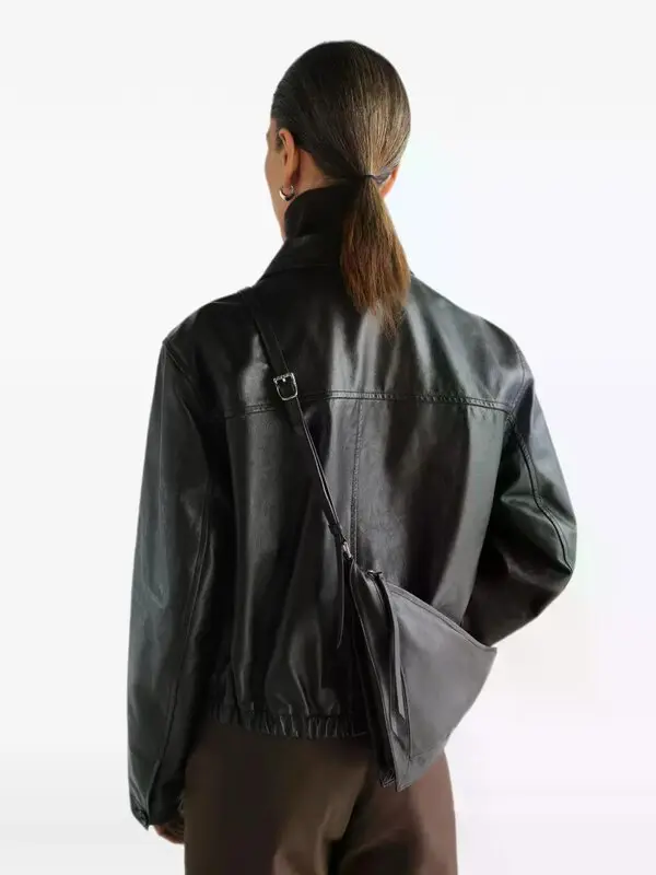 LEMAIRE Pocket Scarf Bag In Shiny Nappa Lambskin - Brown