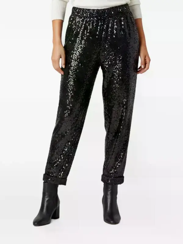 Balmain Sequin Zip-up Trousers