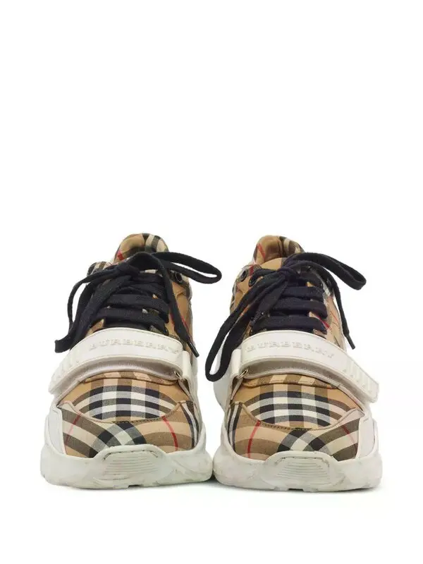 Burberry Regis House Check Sneakers - Neutrals