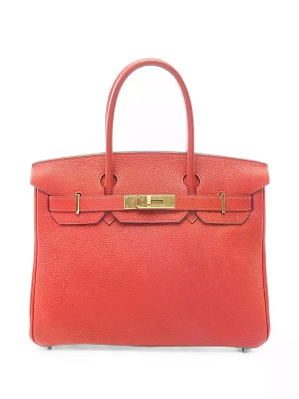 Hermès 2004 Togo Birkin Retourne 30 Handbag - Red
