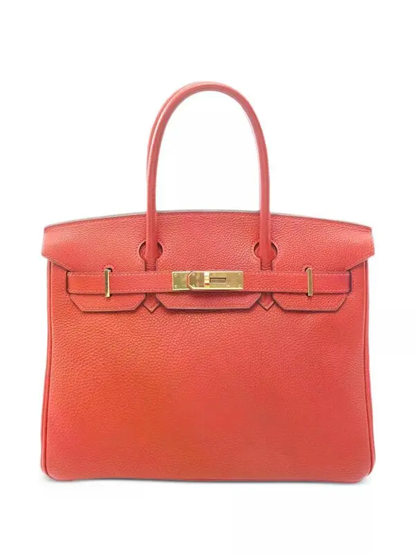 Hermès Togo Leather Birkin 30 Handbag - Red