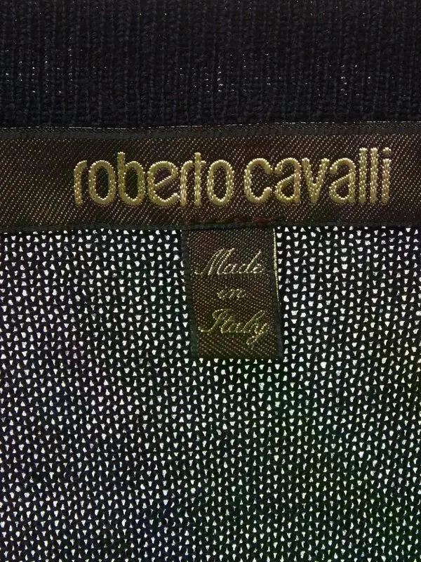 Roberto Cavalli Embroidered Logo Fine-knit Sweater
